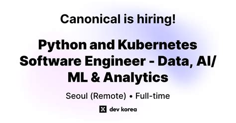 Python And Kubernetes Software Engineer Data Aiml And Analytics At