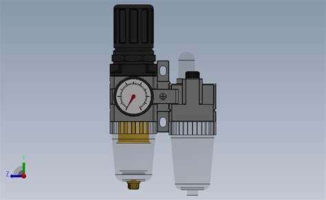 Ac2010 02气源处理组合元件（二联件）] Solidworks 2016 模型图纸下载 懒石网
