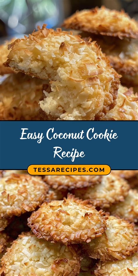 Easy Coconut Cookie Recipe In 2025 Coconut Cookies Recipes Cookie