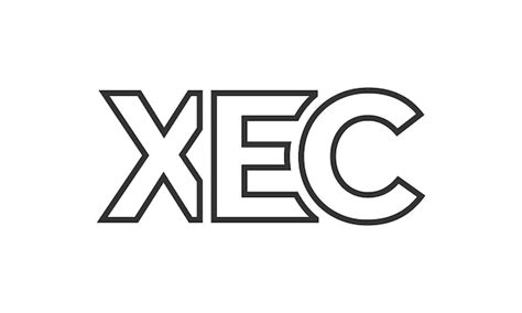 Premium Vector Xec Logo Design Template With Strong And Modern Bold
