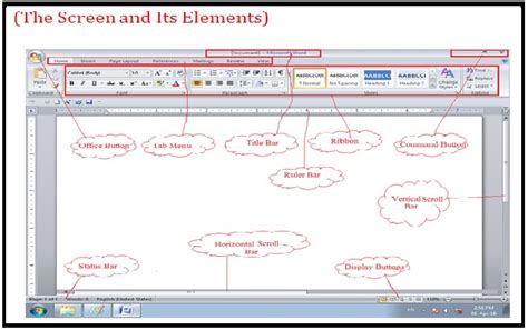 Screen Elements Of Ms Word 2007 Microsoft Word Screen Elements Of Word 2007 By Glorious