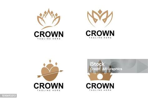 크라운 로고 로얄 킹 벡터 미니멀리스트 심플한 디자인 일러스트레이션 심볼 개념에 대한 스톡 벡터 아트 및 기타 이미지 개념 고급 호텔 공주 Istock