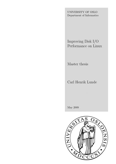 Pdf Improving Disk Io Performance On Linux