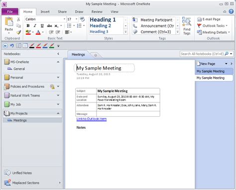 Mastering Onenote How To Create An Agenda Quickly