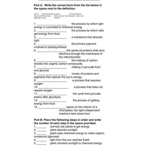 Part A Write The Correct Term From The List Below In