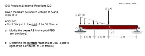 Solved 30 Problem 2 Internal Reactions 2d Bme221