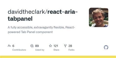 Github Davidtheclarkreact Aria Tabpanel A Fully Accessible Extravagantly Flexible React