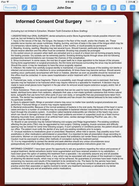 Signing Consent Forms On The Ipad Form Connections