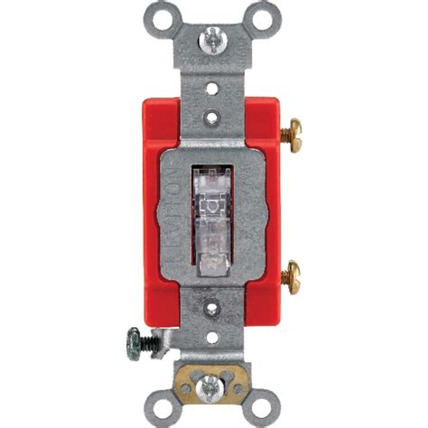 Leviton 20a 120v Metal Clear 1 Pole Illuminated Toggle Switch Cheaperss