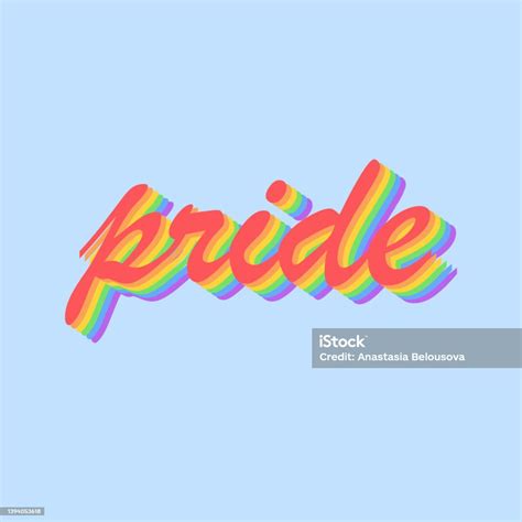 Lgbt 자존심 레터링 자존심의 달 자존심 엠블럼 그라데이션 3d 효과의 모방 Lgbt 프라이드의 달에 대한 스톡 벡터 아트 및 기타 이미지 Lgbt 프라이드의 달