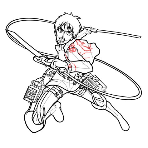 How To Draw Eren Yeager With Odm Gear Step By Step