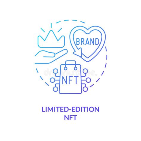 Limited Edition Nft Blue Gradient Concept Icon Stock Vector
