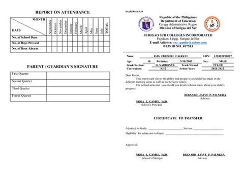Sf 9 4 6 Learners Progress Report Card Tcraft Ppt Educational Assessment Education