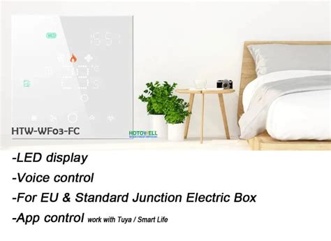 Htw Wf03 Fc Fan Coil Led Screen Smart Life Weekly Programmable App Control Digital Thermostat