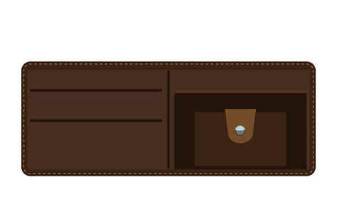 평평 하 고 단단한 컬러 스타일으로 열린된 지갑입니다 벡터 일러스트입니다 가죽에 대한 스톡 벡터 아트 및 기타 이미지 가죽 갈색 개성 개념 Istock
