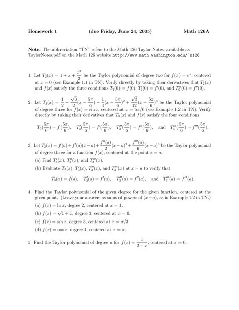 10 Question In Homework 1 Calculus Analytical Geometry Iii Math 126