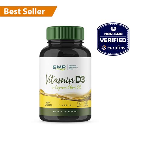 Private Label Vitamin D3 In Olive Oil 5000 Iu Non Gmo Smp Nutra