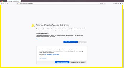 Insecure Connection The 5 Digital Certificate Warning Messages