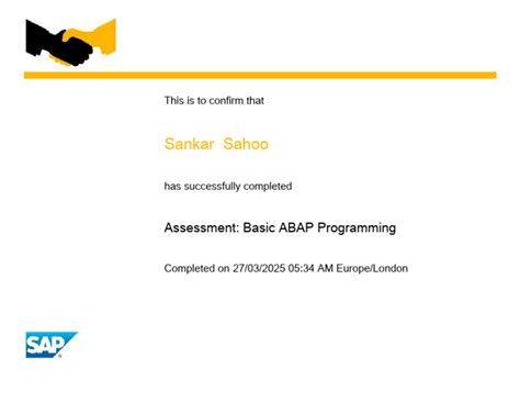 Sap Certificate Pdf