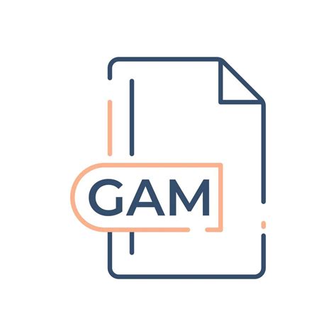 Gam File Format Icon Gam Extension Line Icon 15426490 Vector Art At Vecteezy