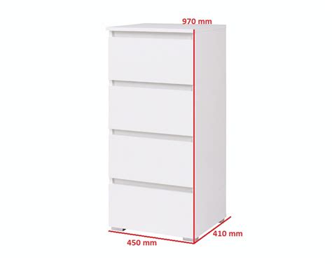 Bílá šuplíková Komoda Levně Coco C7