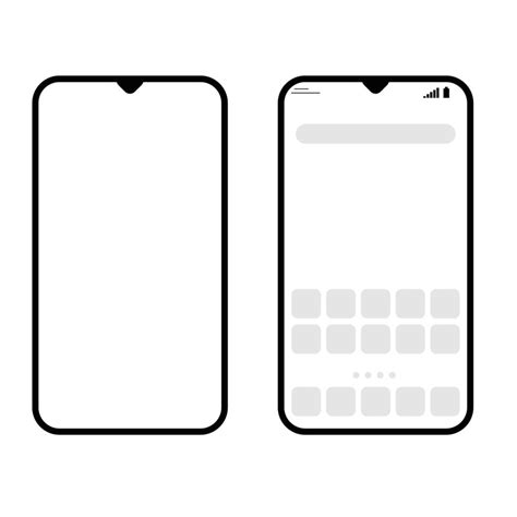 Mobile Phone Icon Mobile Phone Full Screen Illustration Flat Design 17359334 Vector Art At
