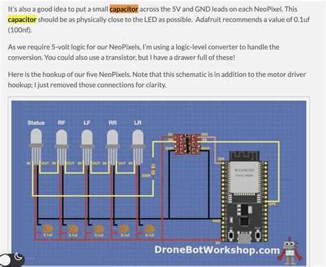 mecanum project filtering capacitors project corner dronebot workshop forums