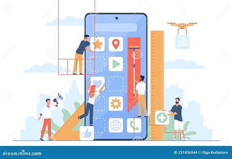 programmers create website on laptop ux or ui designers build and setting web page on monitor