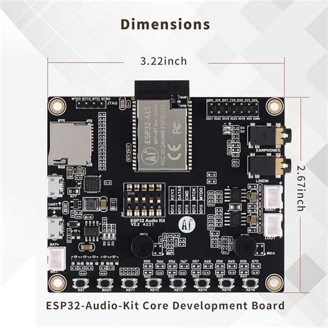 JESSINIE ESP32 Aduio Kit ESP32 WiFi Bluetooth Module ESP32 A1S Module