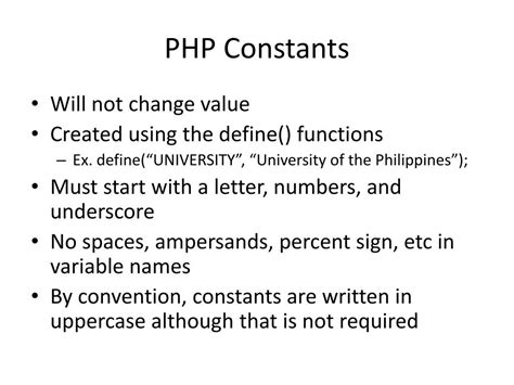 Ppt Php Variables Powerpoint Presentation Free Download Id2868108