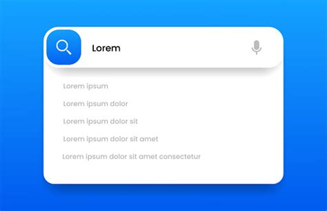 Ui Ux 디자인 및 웹 사이트에 대한 제안이 있는 검색 모음입니다 검색 주소 및 탐색 모음 아이콘입니다 웹 사이트에 대한 검색