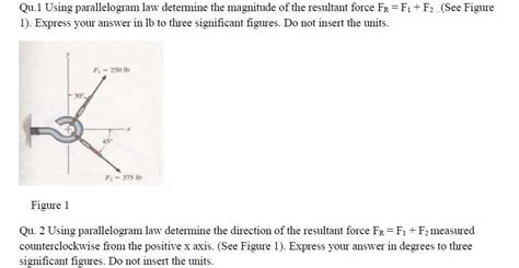 [solved] Question 1 And 2 Please Qu 1 Using Parallelogra