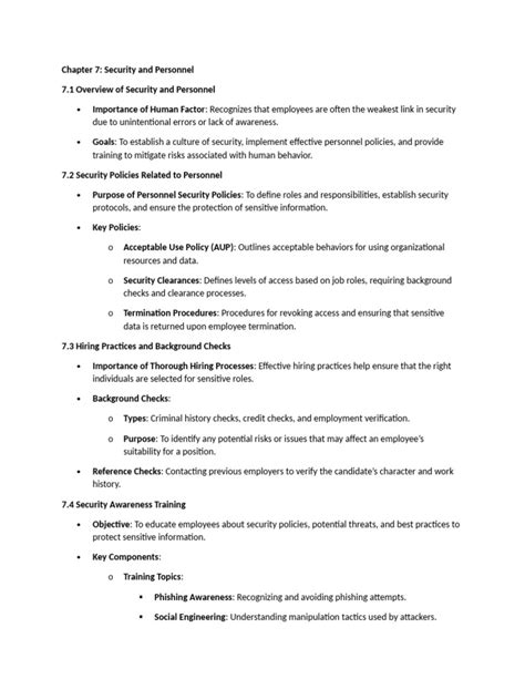 Chapter 7 Reviewer Security And Personnel Pdf Computer Security Security
