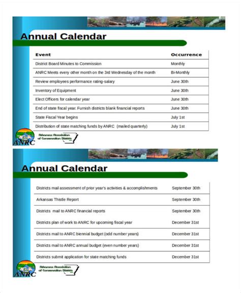 Annual Calendar Powerpoint Template Katie Meaghan