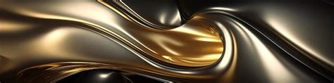 Premium Photo Metallic Abstract Wavy Liquid Background Layout Design Tech Innovation