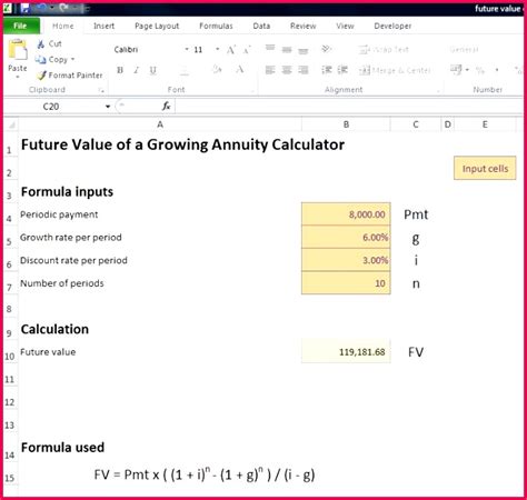 4 Future Value Excel Template 45355 Fabtemplatez