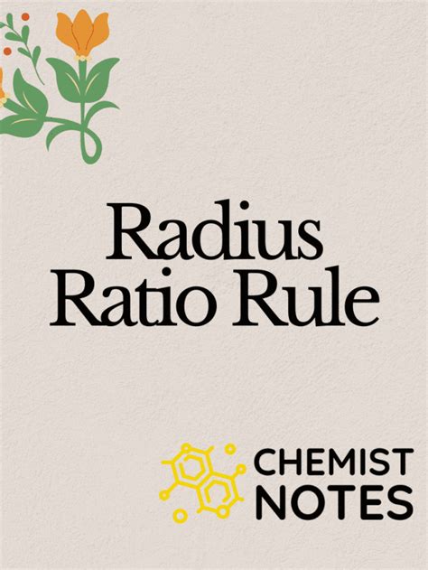 Radius Ratio Rule Chemistry Notes