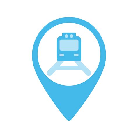 Train Map Pin Icon Vector Art At Vecteezy