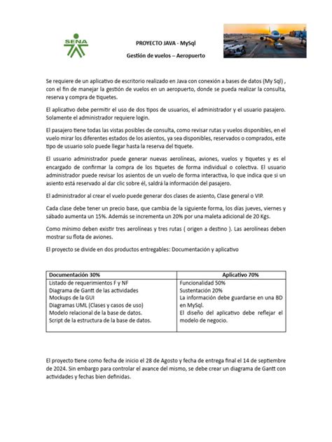 Proyecto Aeropuerto Java Y Mysql Pdf