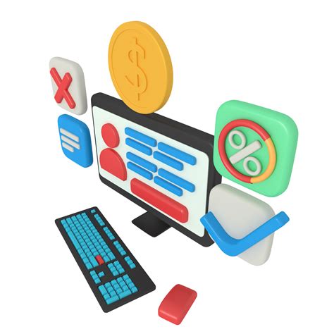 3d Illustration Of Social Media Profile On Computer 12793948 PNG