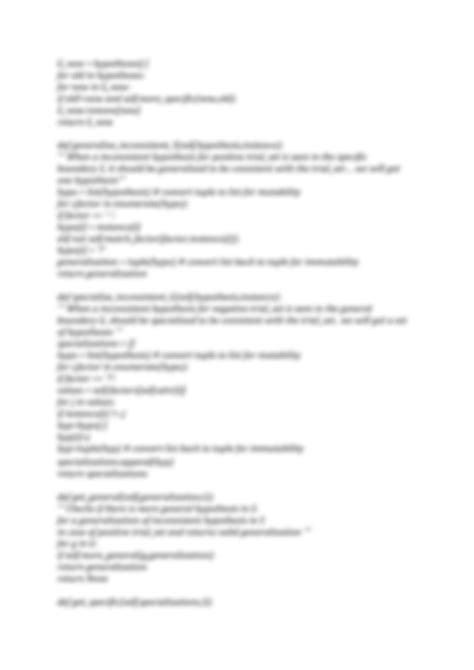 Solution Candidate Elimination Algorithm Studypool
