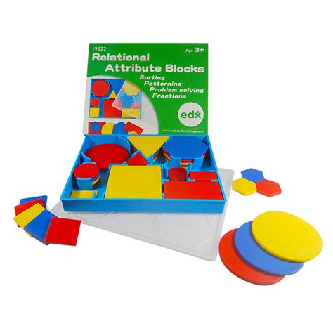 ชุดแบบรูปเรขาคณิตและความสัมพันธ์ Relational Attribute Blocks ร้านราชพฤกษ์ เครื่องเขียนและ