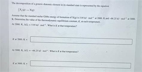Solved The Decomposition Of A Generic Diatomic Element In