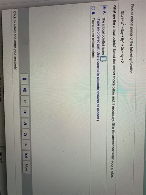 solved find all critical points of the following function