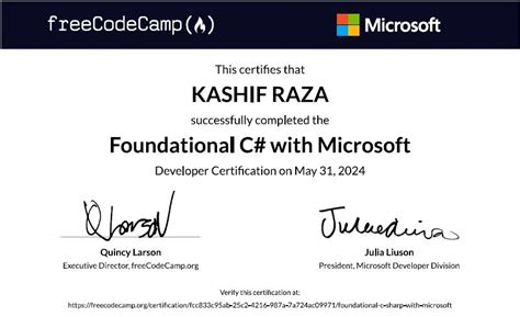 Im Happy To Share That Ive Obtained A New Certification Foundational C With Microsoft