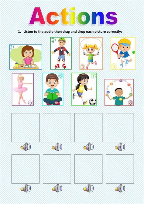 Actions Free Interactive Worksheets 214866