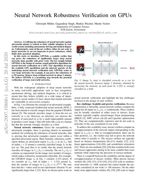 Neural Network Robustness Verification On Gpus Deepai
