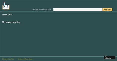 React Simple Todo App10 Codesandbox