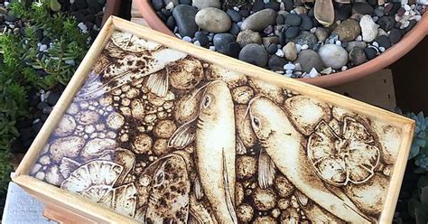 Pyrography Koi Fish Pond Wooden Box Album On Imgur