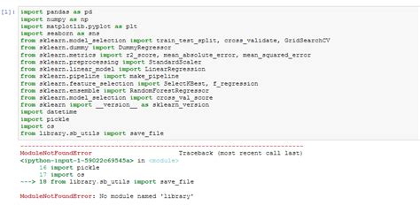 Python Modulenotfound Error In One Jupyter Notebook Stack Overflow